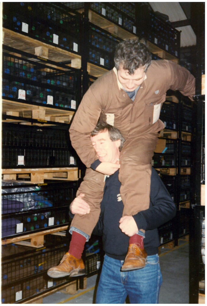 Human ladder - The Harris Tweed Authority