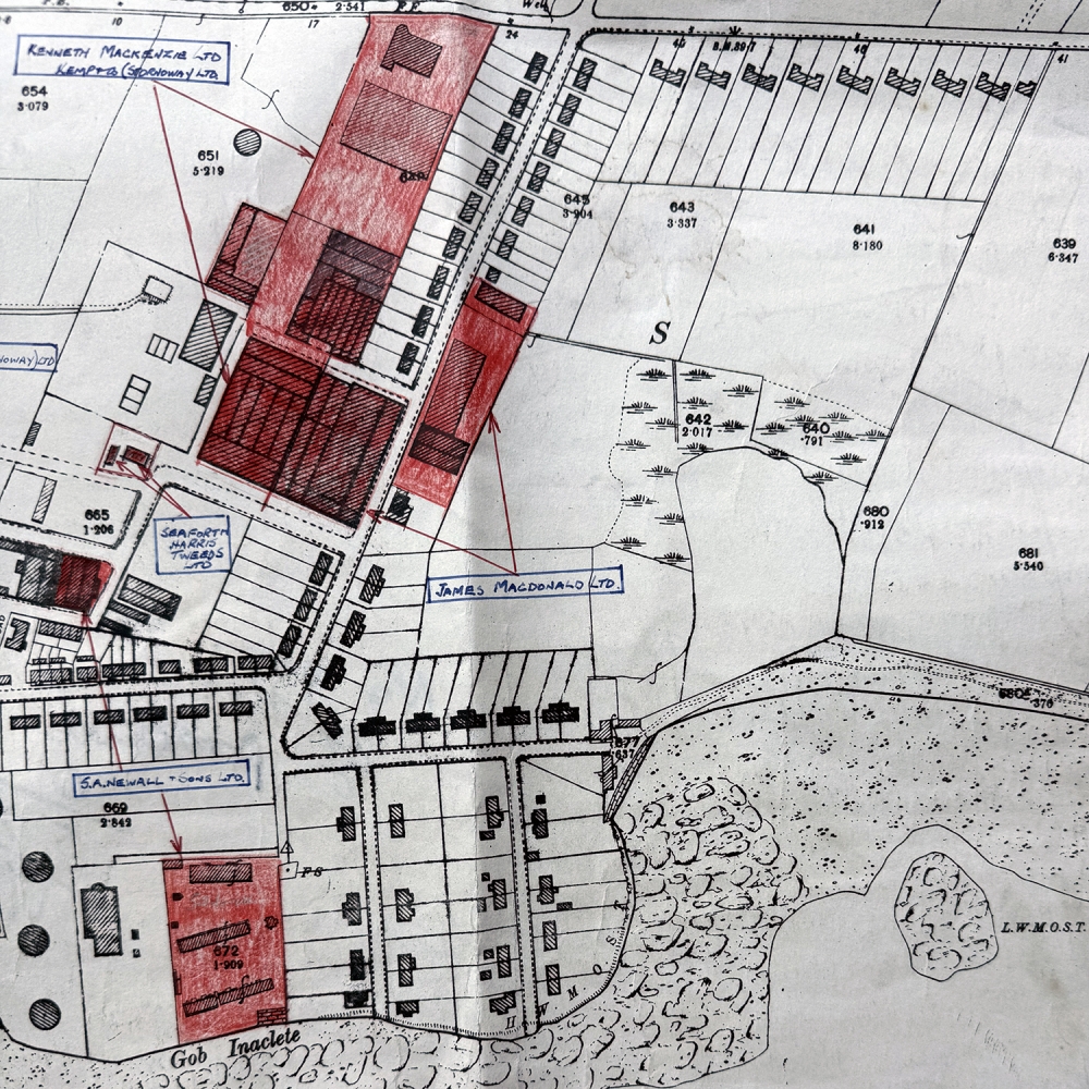 1960's Stornoway Mills Map - The Harris Tweed Authority